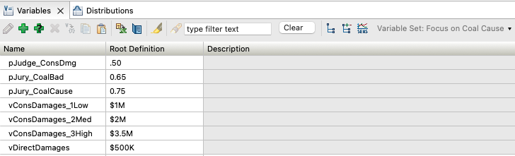 Variable Sets - different model inputs, same model