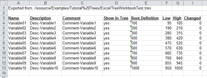 Edit Model Inputs in Excel