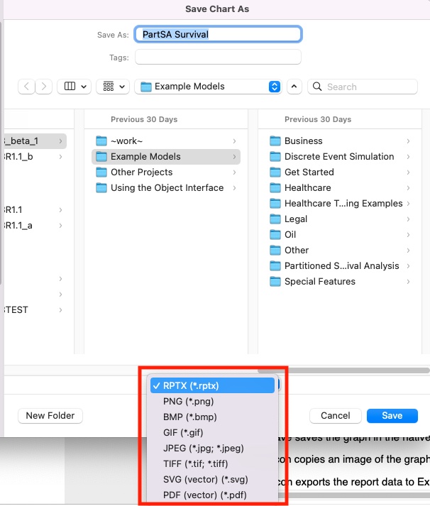Graph Export Options