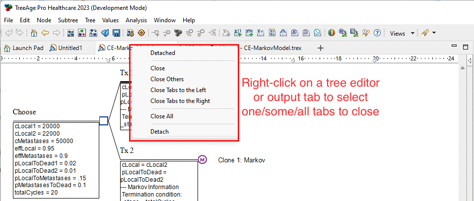 Tree Editing and Reporting Pane