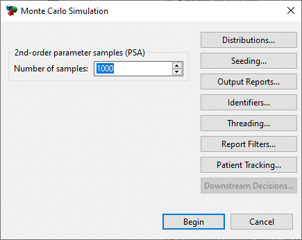 Probabilistic Sensitivity Analysis (PSA) on single outcome models
