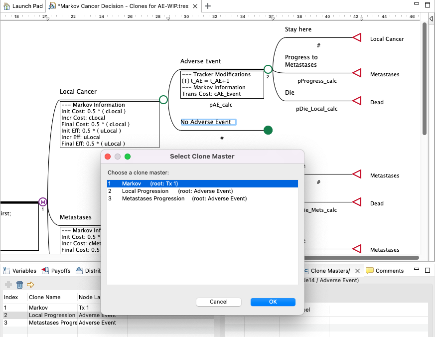 Cloning subtrees