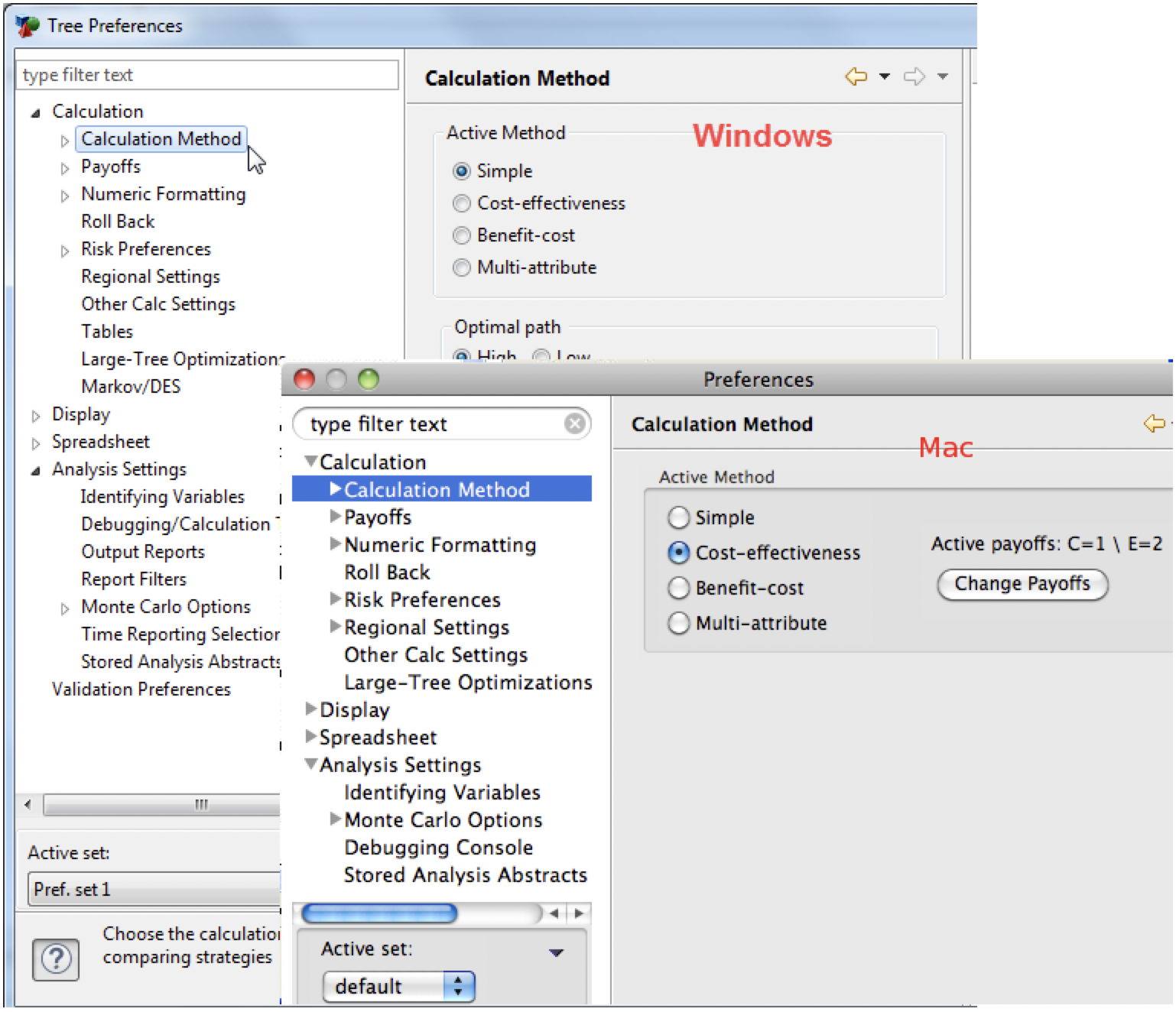 Tree Preference Dialog