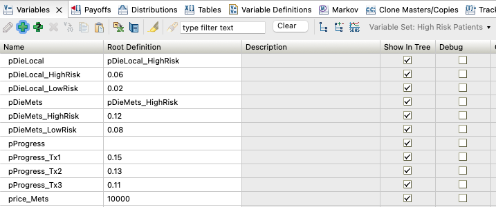 Variable Sets - different model inputs, same model