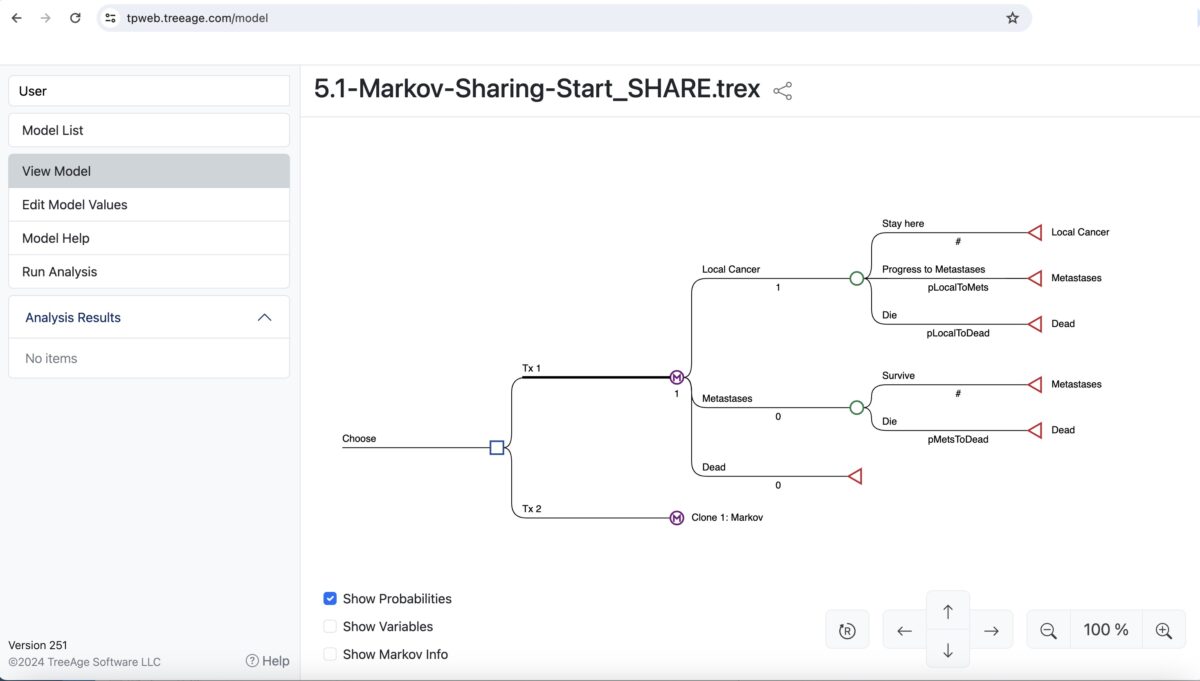 Share Models on the Web in TreeAge Pro